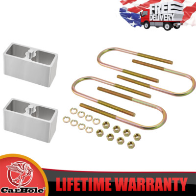 Leaf Spring 3 inch Lowering Blocks Drop Block with U-Bolts & Hardware ...