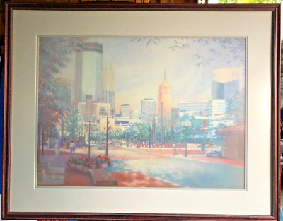 Framed Minneapolis City Skyline Print Signed Barbara Hails 159/900 | eBay