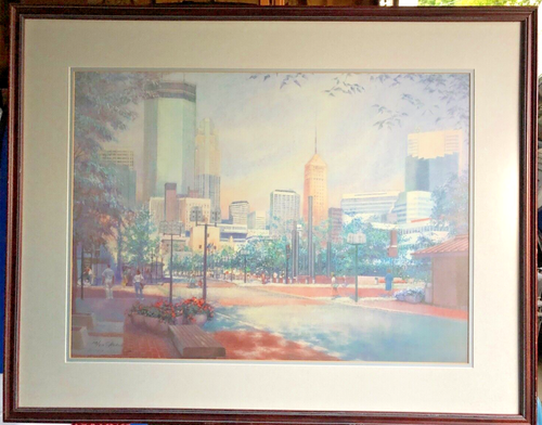 Framed Minneapolis City Skyline Print Signed Barbara Hails 159/900 | eBay