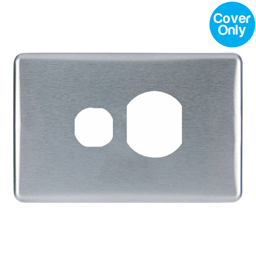 Clipsal Classic Single Powerpoint Cover Brushed Aluminium | C2015C-BA ...