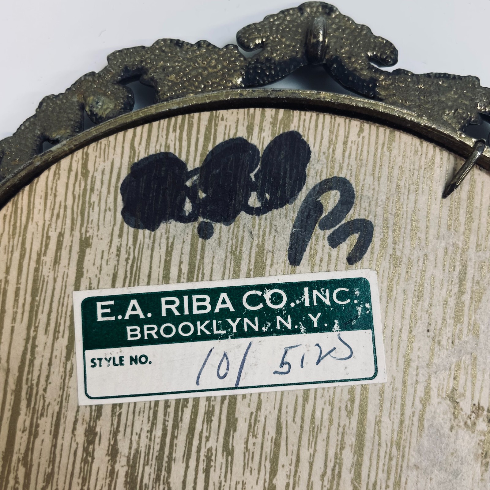 Vintage Brass Metal Black Velvet Greek Women Art Picture Frame Wall ...