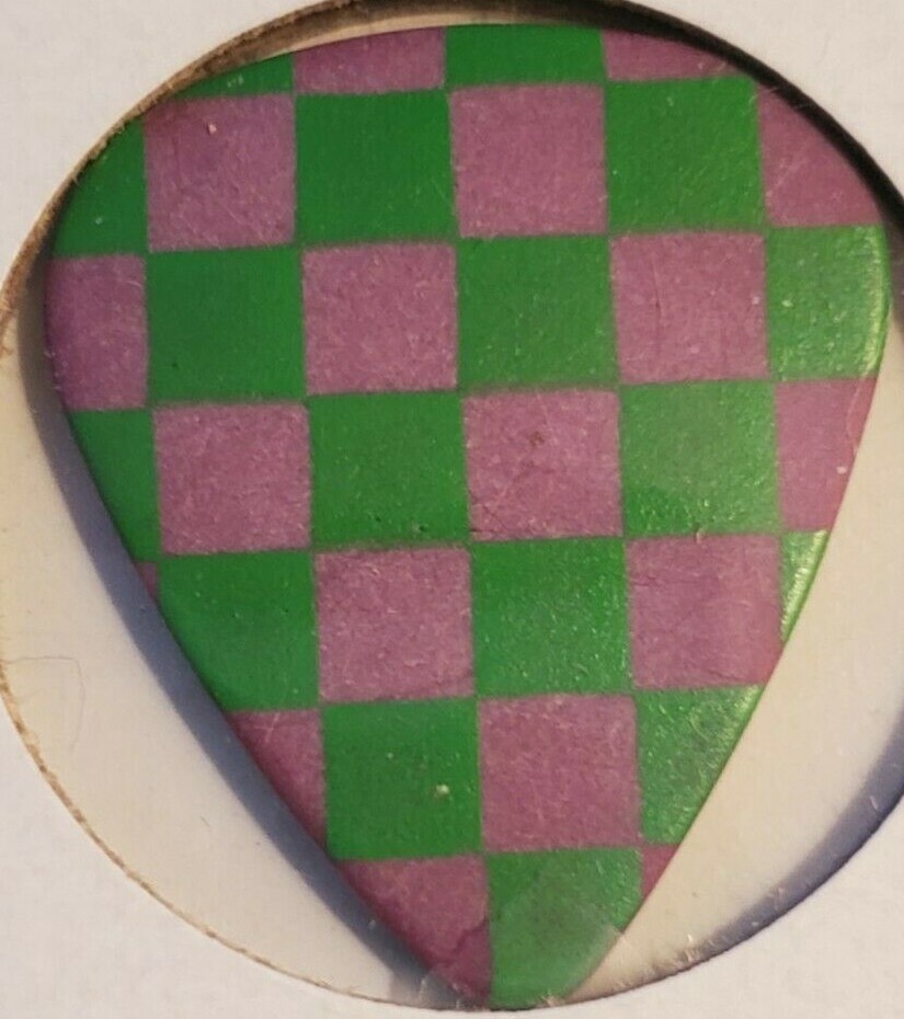 CHEAP TRICK TOM PETERSSON HEAVY PURPLE AND GREEN CHECKERBOARD GUITAR ...
