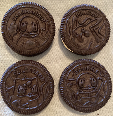 Pokemon OREO Cookies Kanto Starters (Pikachu, Bulbasaur, Squirtle ...