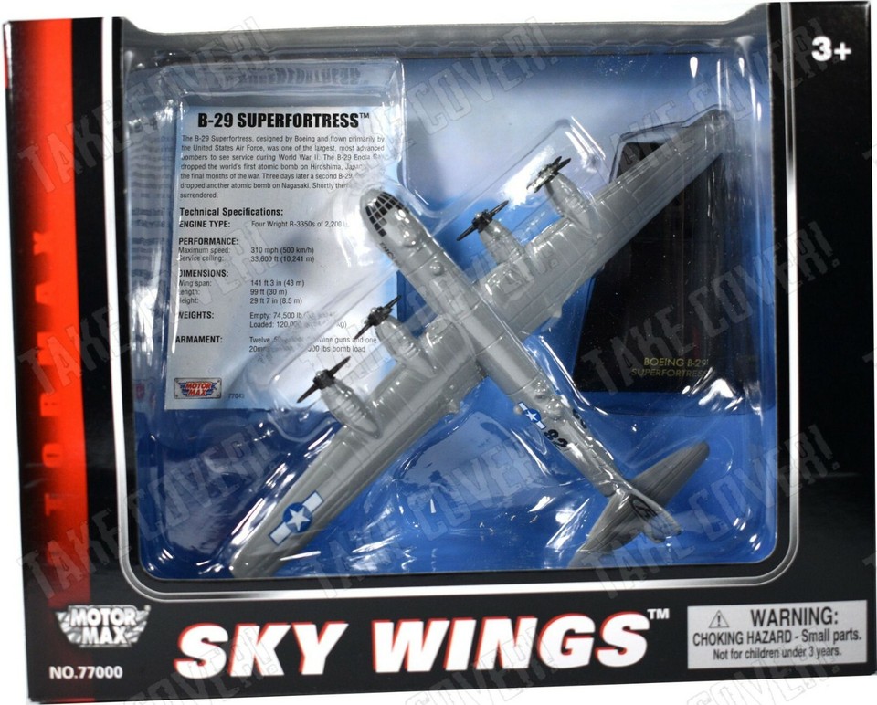 Motormax Sky Wings Diecast 6" Metal Aircraft Toys - WW2 Warbirds & Jet ...