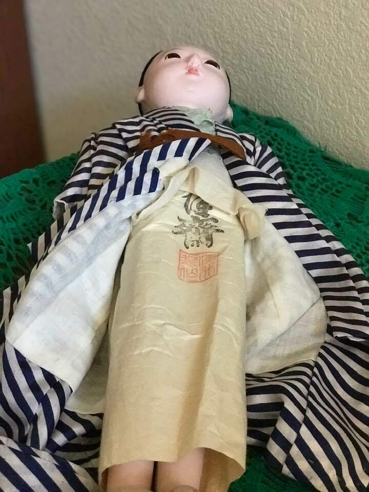 Antique Japanese Oriental Ichimatsu Ningyo Chonmage Boy Doll | eBay