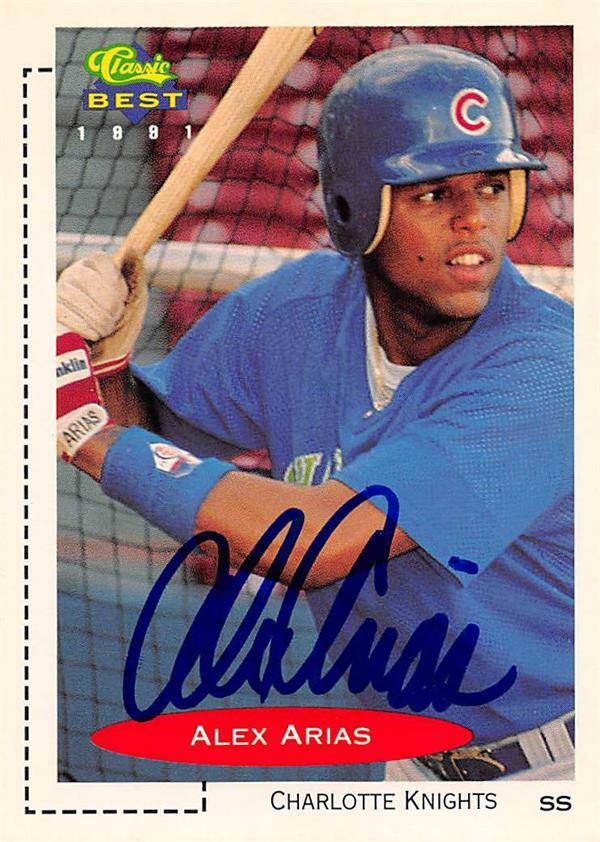 Alex Arias autographed baseball card ( Cubs) 1991 Classic Best Rookie ...