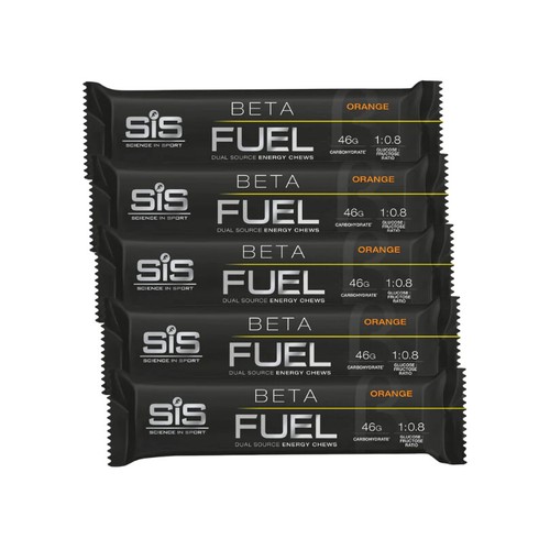 SiS Beta Fuel Energy Chews - 5-Pack - Orange/Lemon Flavours - 46g Carbs ...