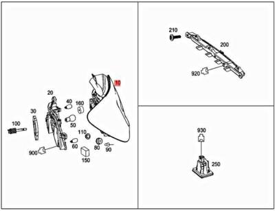 Genuine MERCEDES W176 A-CLASS Outer Tail Light Rear Lamp Right ...