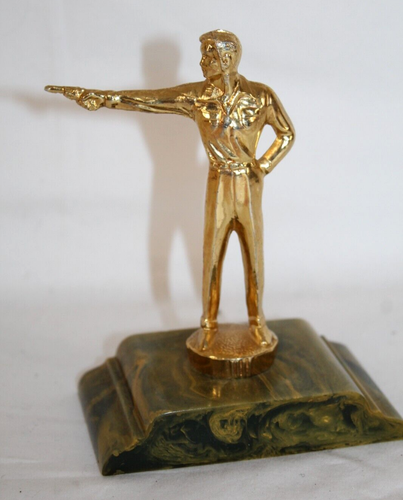 Vintage Handgun Shooting Trophy w/ Bakelite Base 5", Competition ,Hood ...