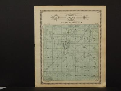 Iowa Wright County Map Grant Township 1912 K12#20 | eBay