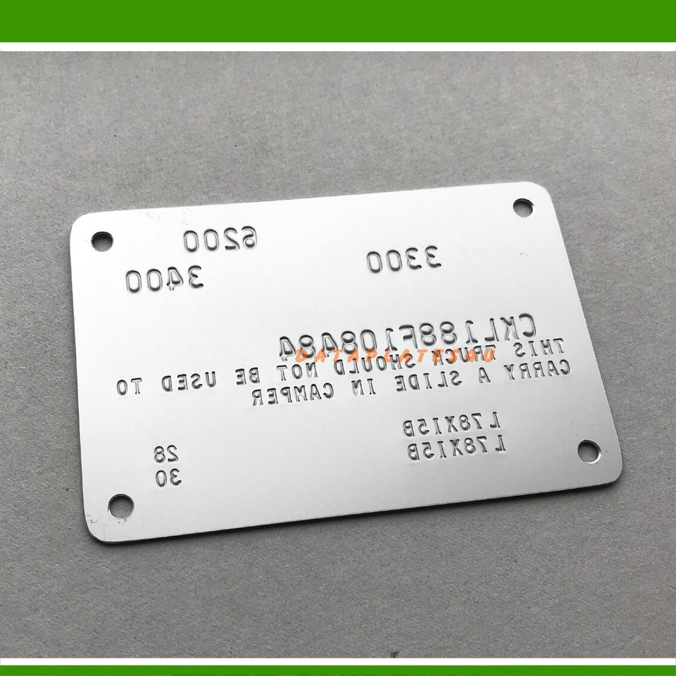 CHEVROLET DATA TAG 1976-1977 C10 C20 GMC TRUCK PICK UP CAMPER PLATE | eBay