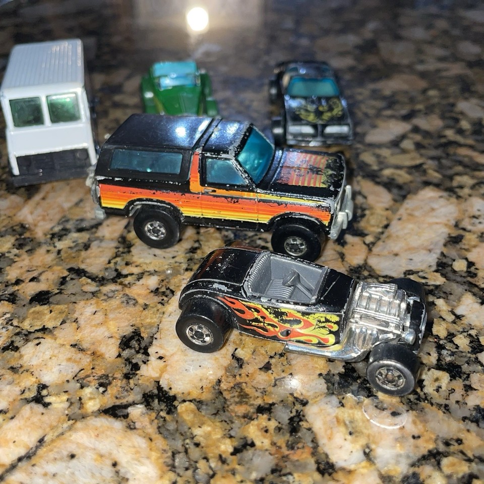 Hot Wheels Blackwall 1970s Vtg Lot of 5 Bronco Motorcycle US Mail Bird ...