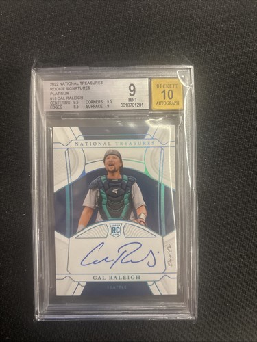 2022 National Treasures Cal Raleigh Rookie Signatures Auto /99 PSA 10 ...