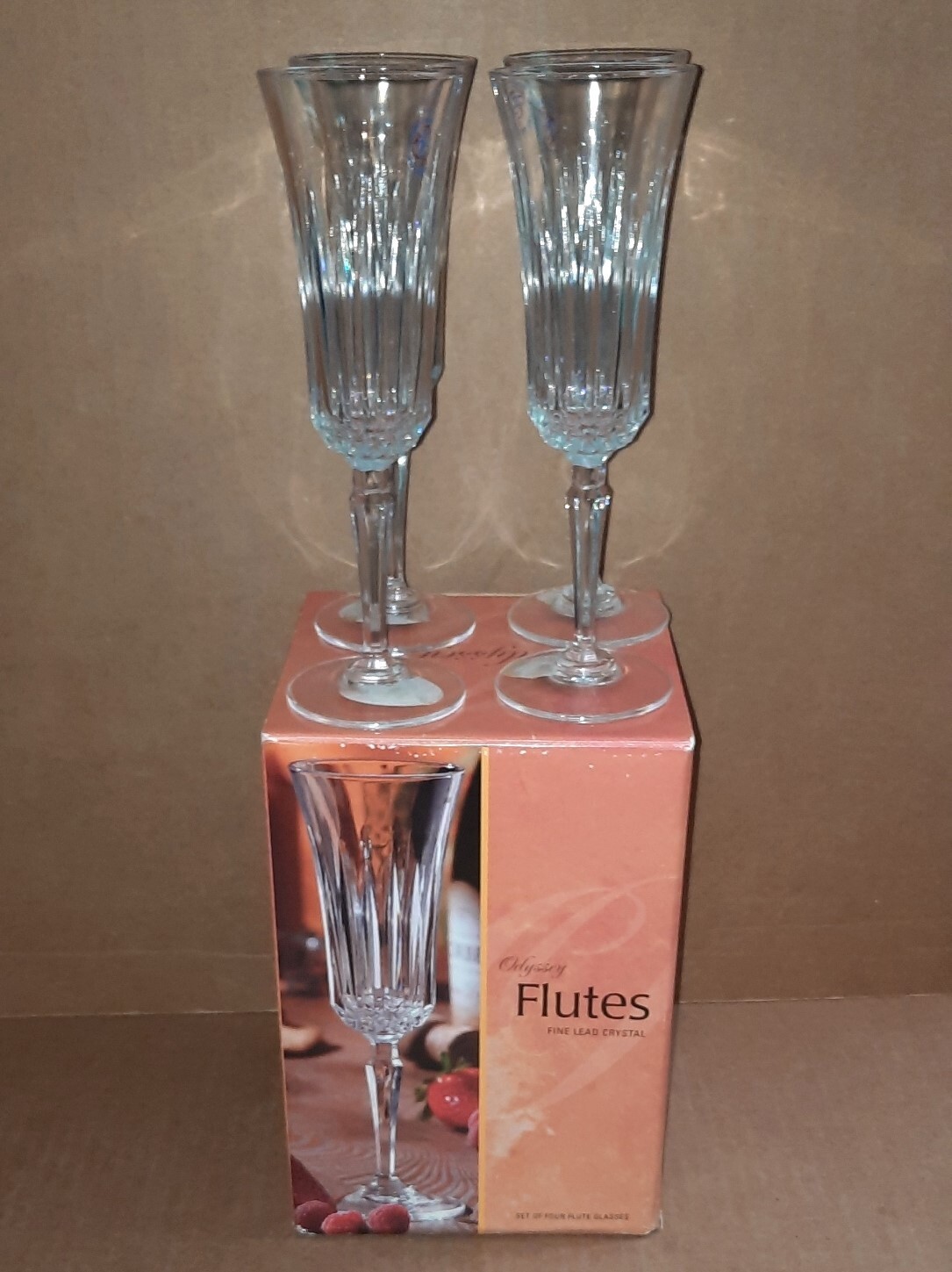 Flutes Champagne Crystal DePlomb 24% Lead Crystal x4 | eBay