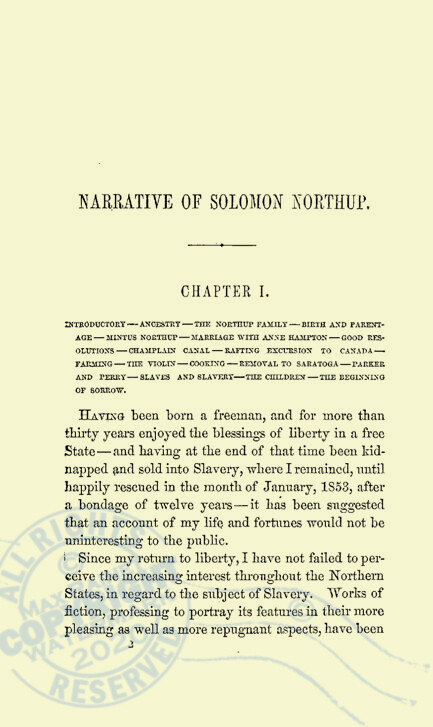 Solomon Northup * TWELVE 12 YEARS A SLAVE * Citizen New York Kidnapped ...
