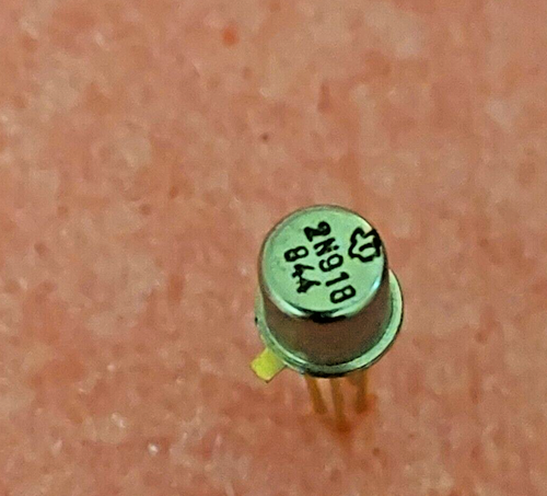 1pcs 2N918 NPN SI HF TRANSISTOR 15V 50mA 300mW TO72 600MHZ Texas Instr ...