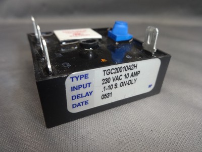 TGC20010A2H CUBE RELAY TIMER 230VAC 10 AMPS .1-10 S. On-Dly AIROTRONICS ...
