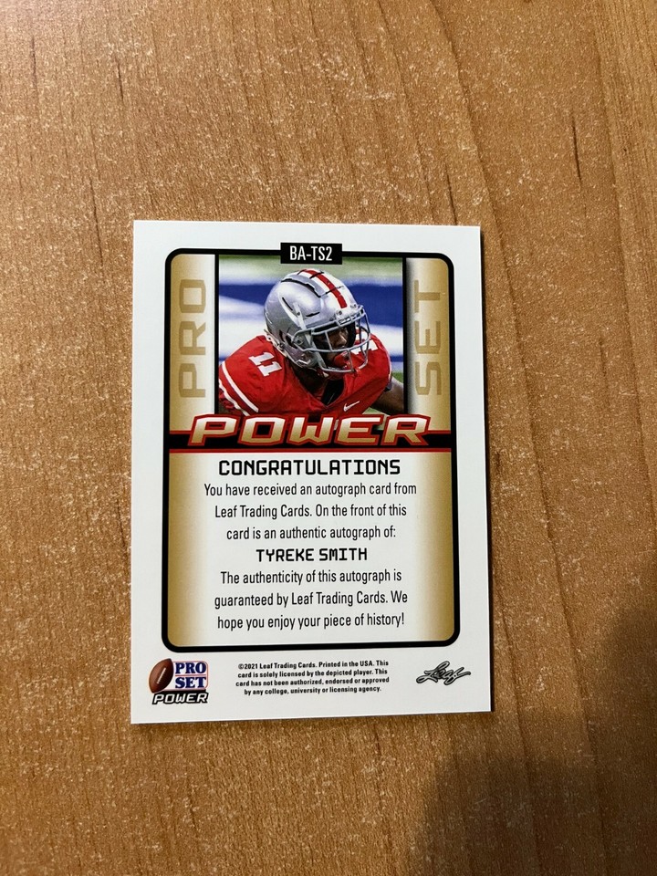 2021 Leaf Pro Set Power - Tyreke Smith - Bronze ARC Rookie Auto | eBay