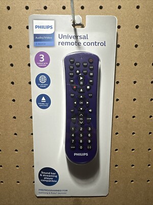 Philips SRP2013V/27 Purple Universal Remote 3 Device Remote Control NEW ...