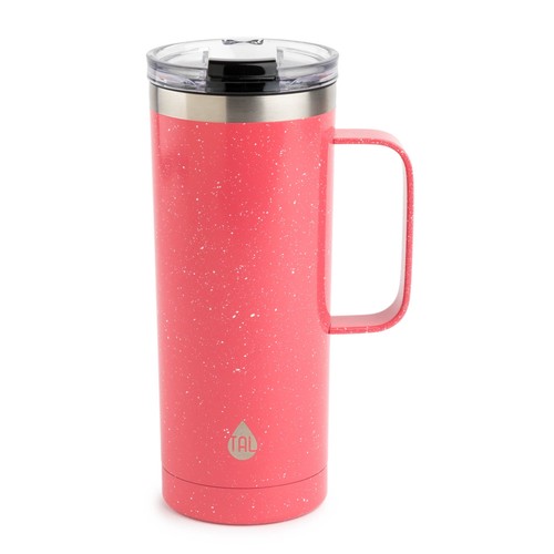 TAL Stainless Steel Mountaineer Travel Mug 20 Oz Bright Pink Speckle ...