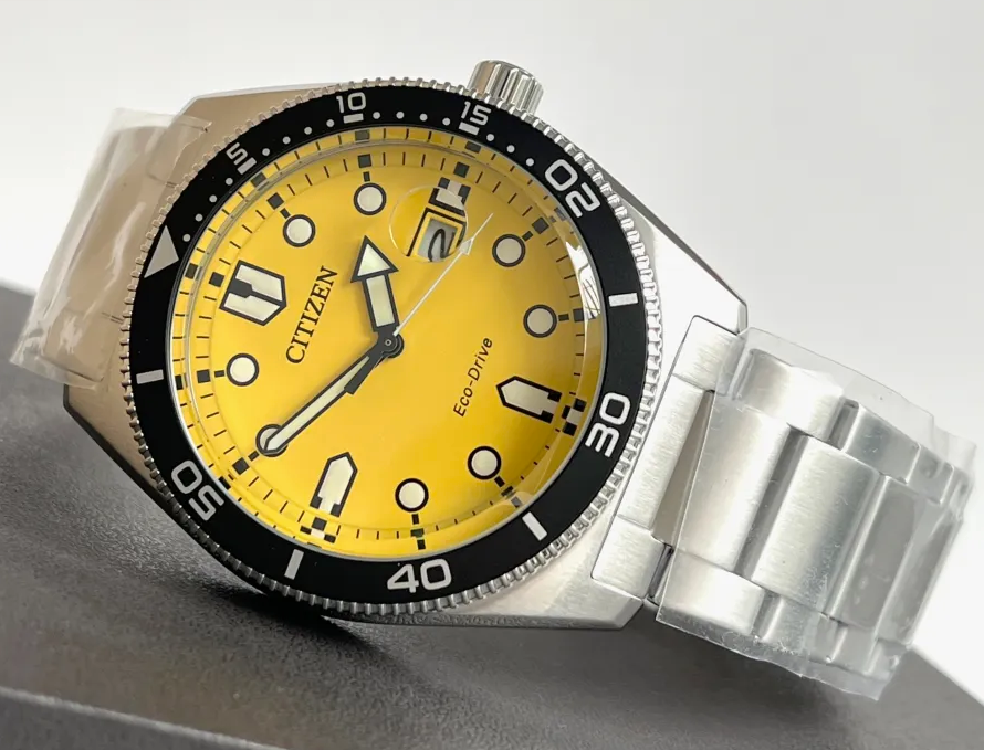 Citizen Yellow Dial Eco-Drive Men's Watch AW1760-81Z | eBay