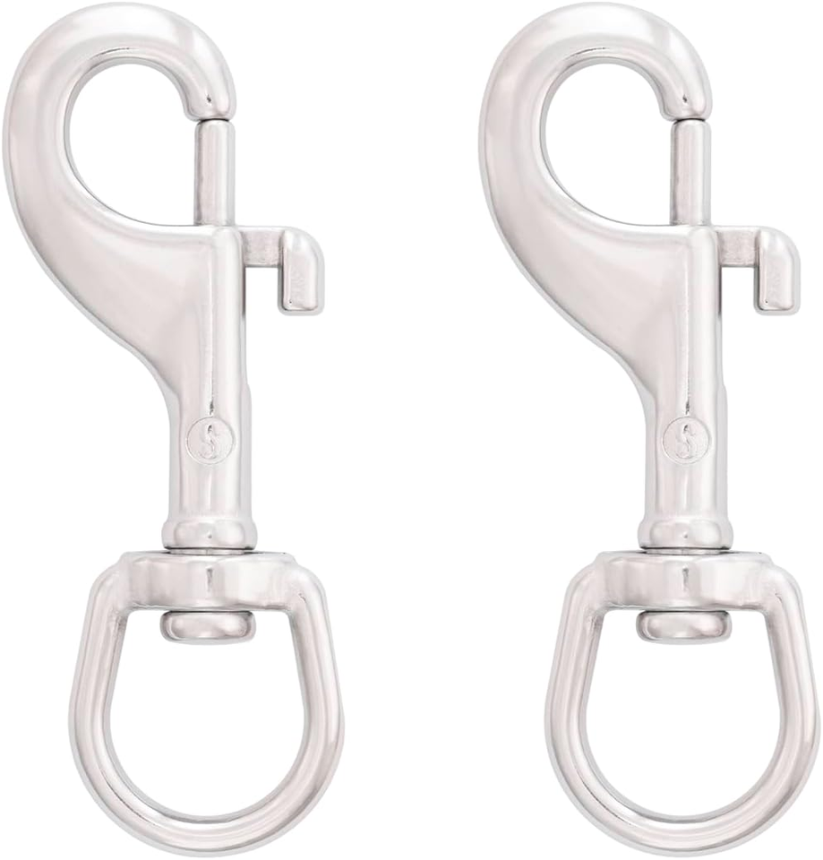 SHONAN 2.75 Inch Swivel Eye Snap Hook, 2 Pack Marine Grade Scuba Bolt ...
