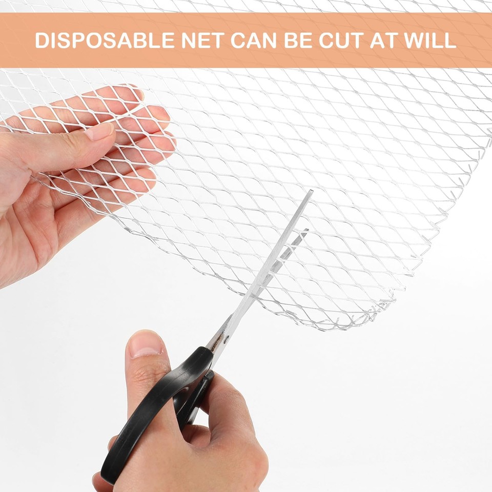 BBQ Grill Mesh Mat: 10Pcs Disposable Aluminum Grill Topper Broiler Net ...