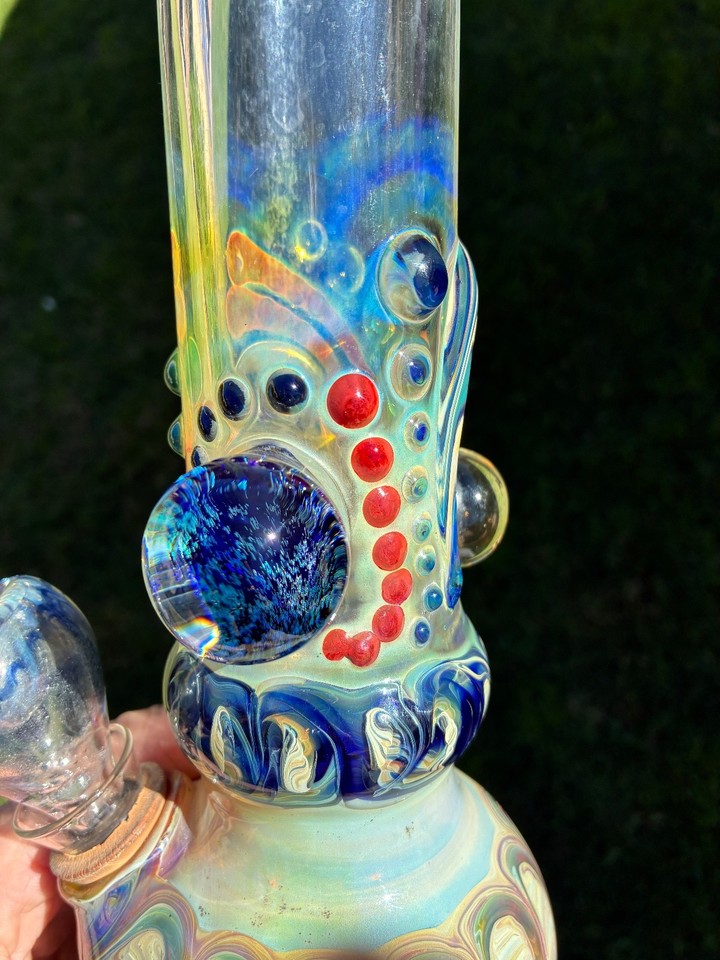 RARE Vintage Tommy Chong Bong Pre Op STRAWBERRY Glass Water Pipe Old ...