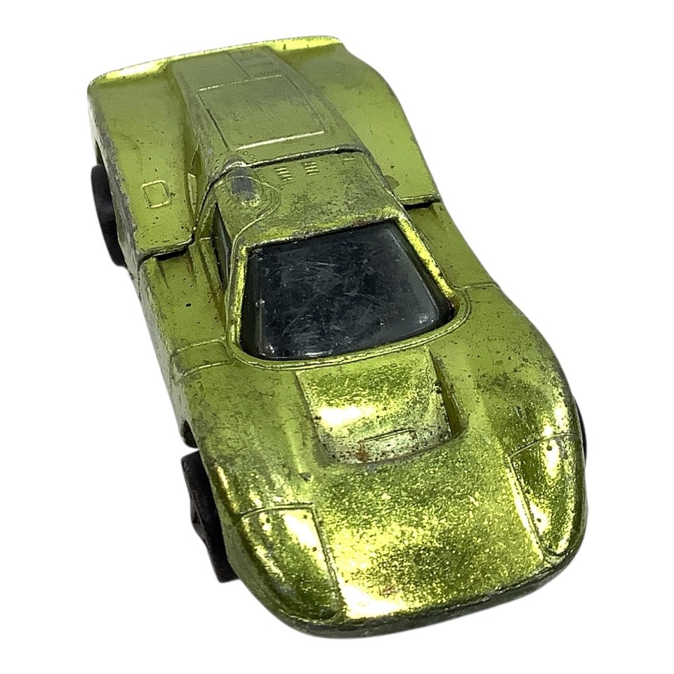 1968 Hot Wheels Ford MK IV Olive Green / Yellow Metallic Red Line Wheel ...