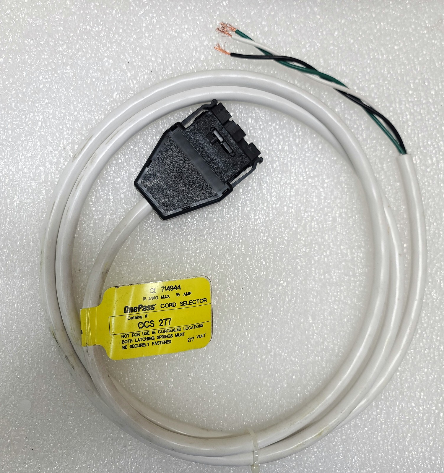 Lithonia OnePass Reloc Circuit Selector OCS 277 M35, 277V AC, 18/3 AWG ...