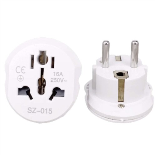 16A Universal EU Travel Adapter Euro Converter UK US AU To EU AC Power ...