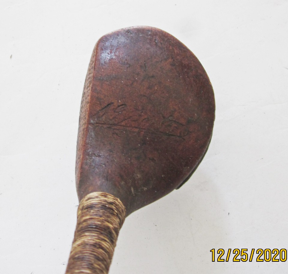 A.G.Spalding & Bros, Spoon Wood Club,Hickory shaft,41" Length, RH, c ...
