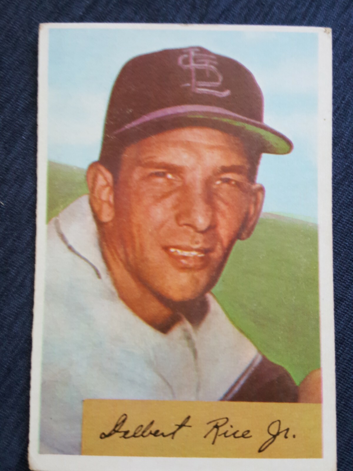 1954 Bowman #30 Del Rice EX No Creases St Louis Cardinals | eBay