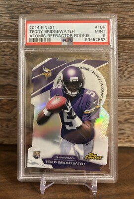 2014 Finest Atomic Refractor Die-Cut Teddy Bridgewater Rookie RC PSA 9 ...