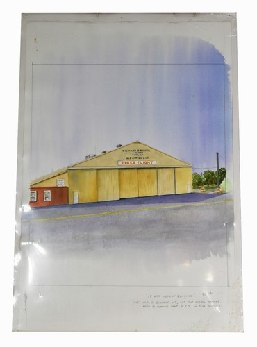 22" Watercolor Painting Neil Gatewood Americana Richard Russell Airport ...