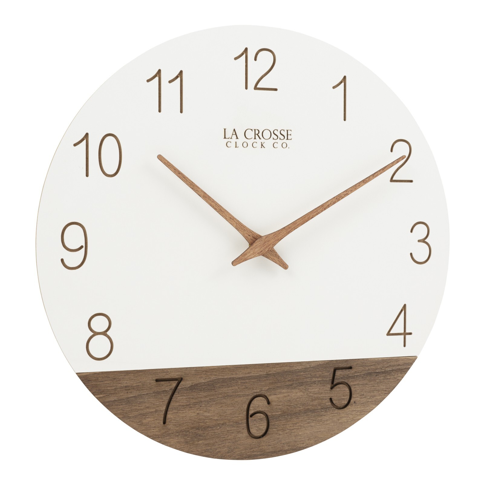 404-3630B La Crosse Clock Co. 12" MDF Dial Open-Faced Sierra Analog ...