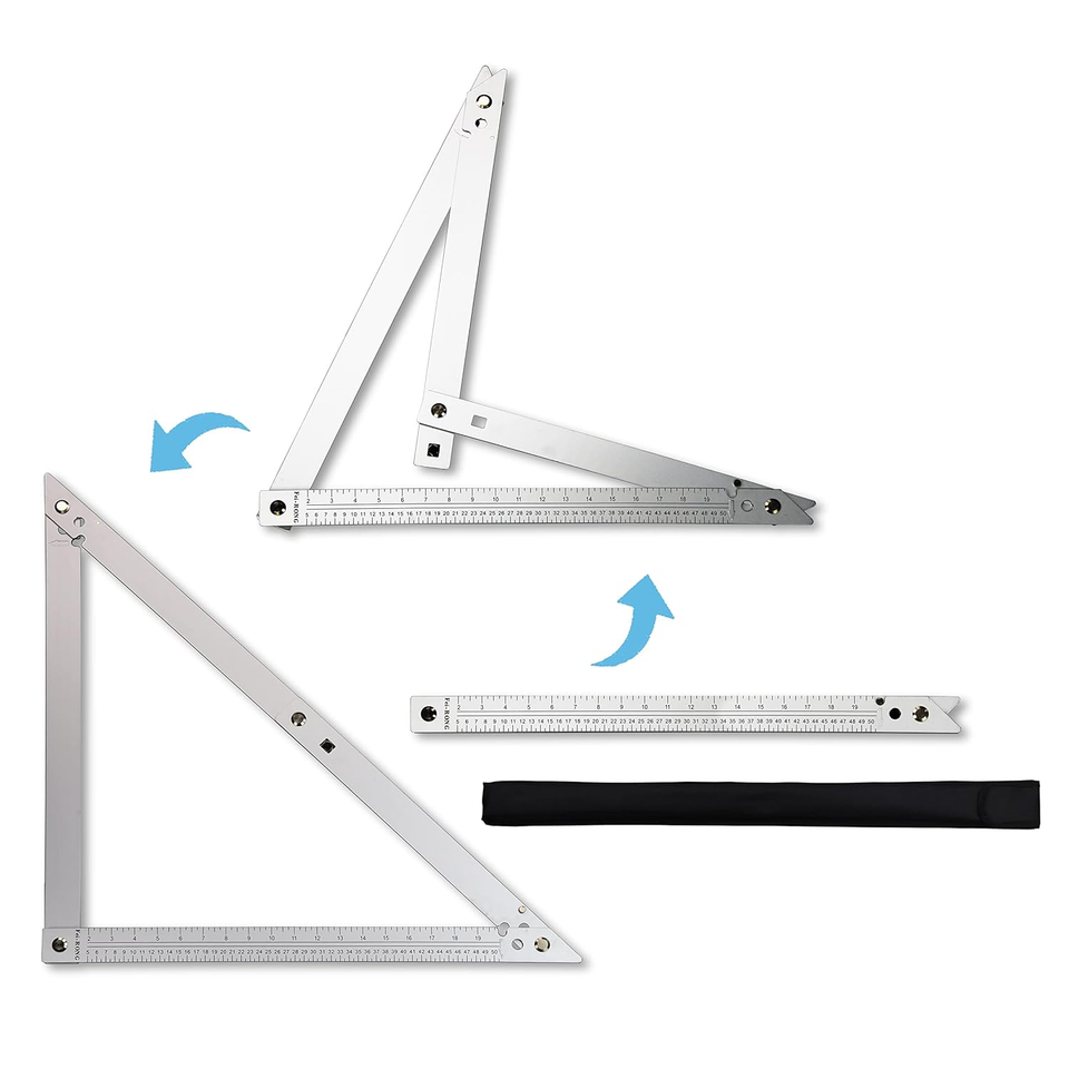 Triangle Ruler Large Framing Square 23.4 Inches Folding Aluminium Frame ...