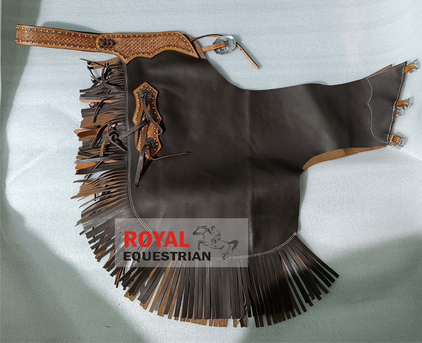 Custom Made Cow Leather Western Chinks / Chaps Soft Quality Bull Trail ...