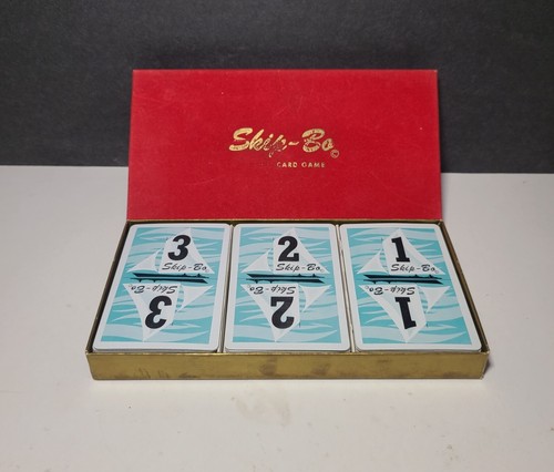 Vintage 1967 Skip-Bo Card Game In Red Velvet Box | eBay