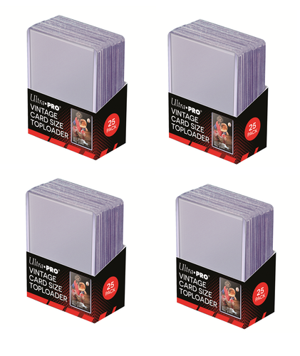(100) Ultra Pro VINTAGE Toploaders fits Cards 1952-1956 Toploads 4 ...