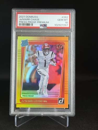 2021 Donruss Ja'Marr Chase Press Proof Premium RC Rated Rookie #262 PSA ...
