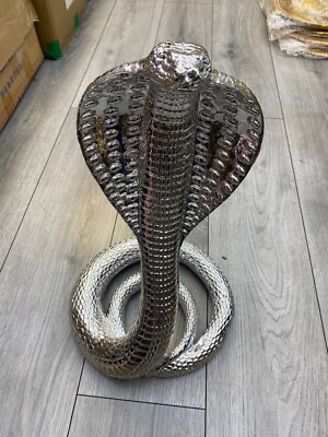 Large Italian Luxury Cobra Snake Ornament Silver Romany Animal NEW ...