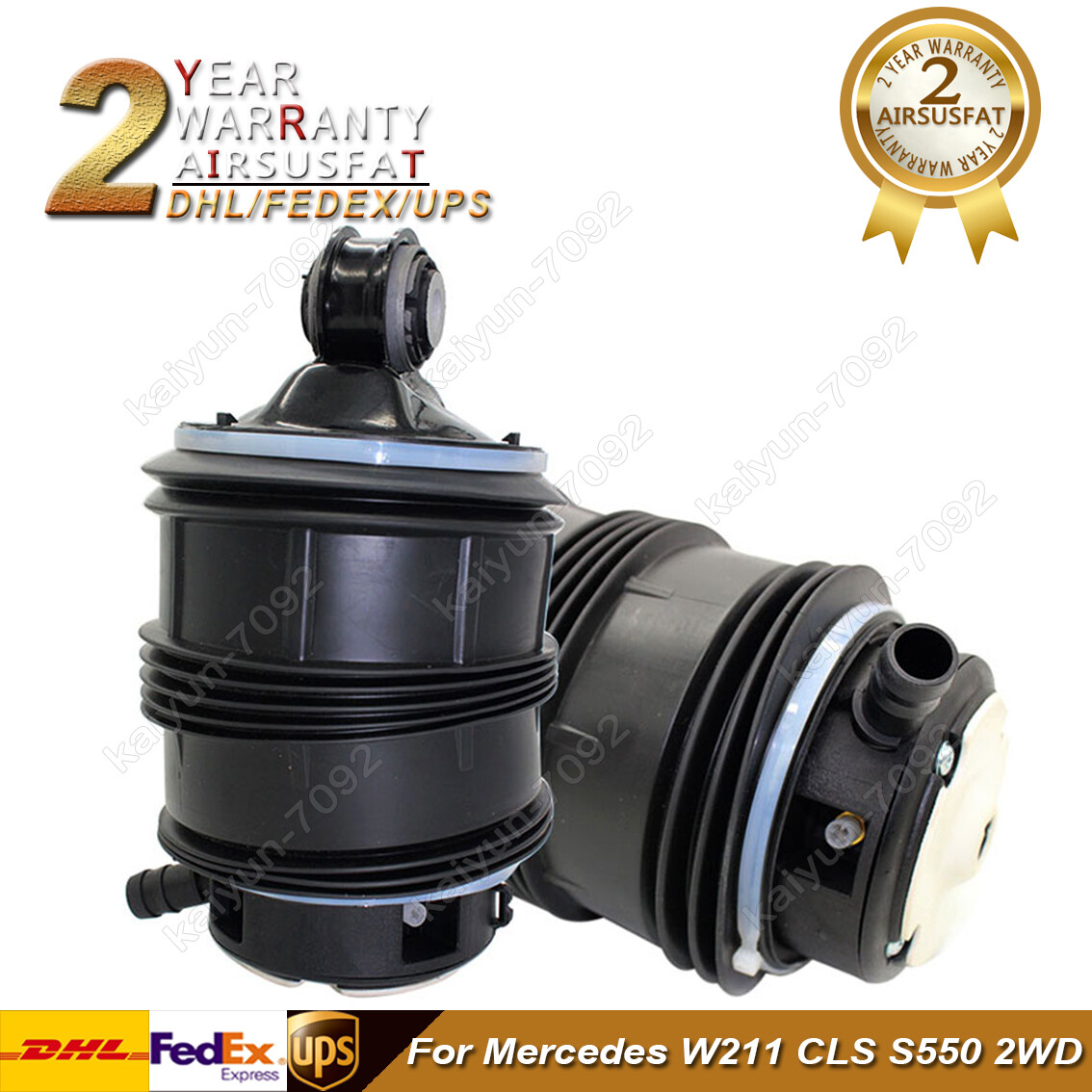 2x Rear Air Suspension Spring Bags For Mercedes W211 E500 E320 2WD ...