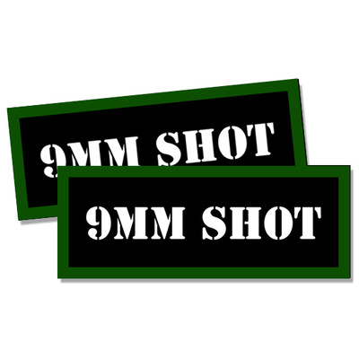 9MM SHOT Ammo Can Decals Ammunition Ammo Can Labels Vinyl Stickers 3" 2 ...