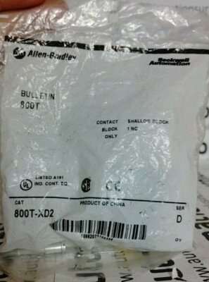 AB 800T-XD2 SER D 600VAC 1NC CONTACT BLOCK SHALLOW NEW!! QUANTITY!! WOW ...