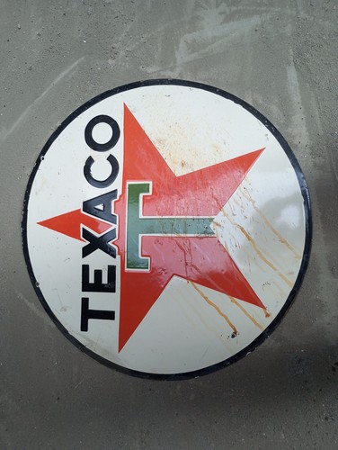 TEXACO PORCELAIN ENAMEL SIGN SIZE 48" INCHES DOUBLE SIDED | eBay