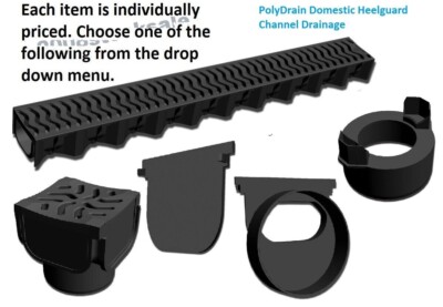 Shallow Drain Channel 1m Lengths Polydrains Channel Quad box End Cap ...