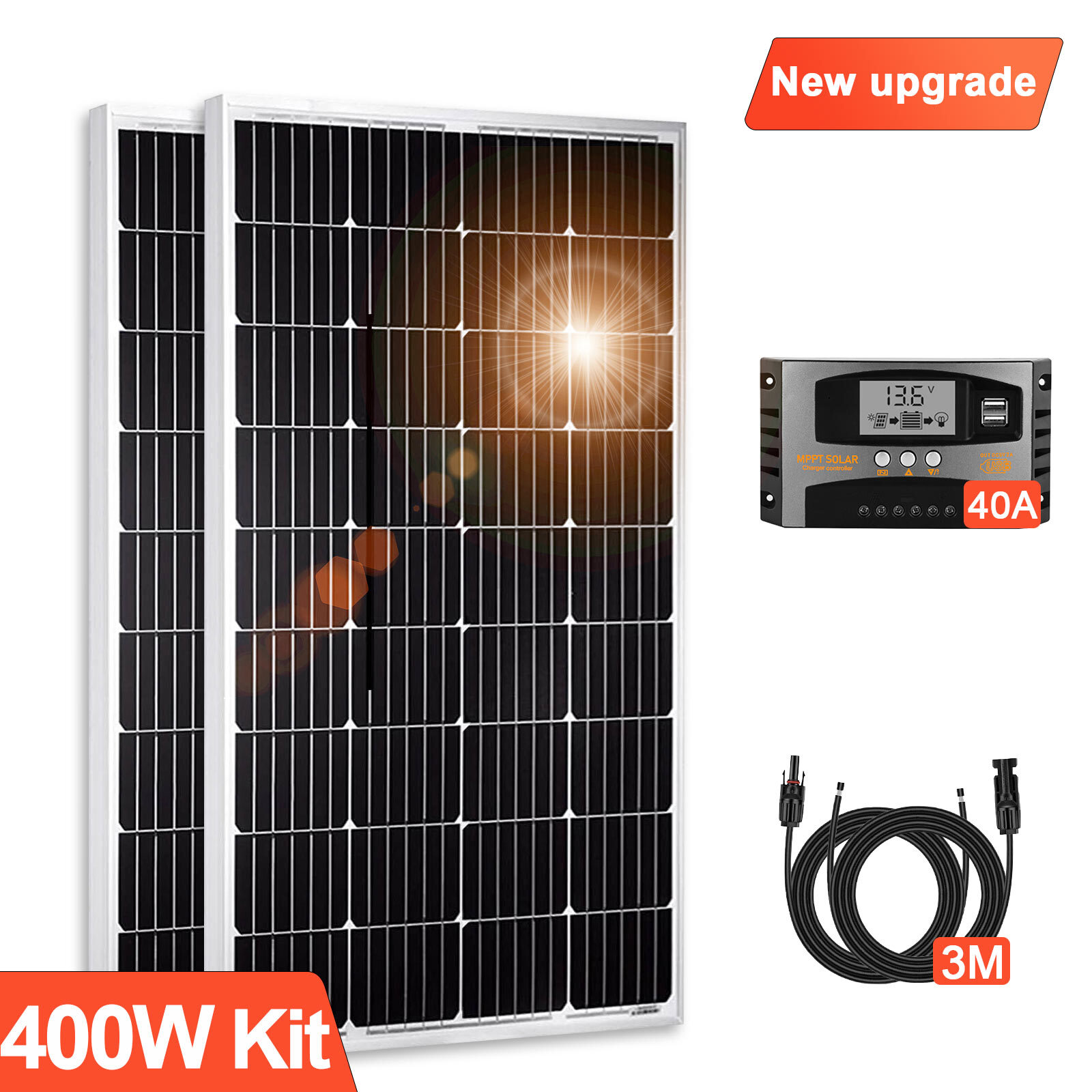 100W 200W 250W 300W Solarpanel Solarmodul 12V Monokristallin Wohnmobil Camping | eBay