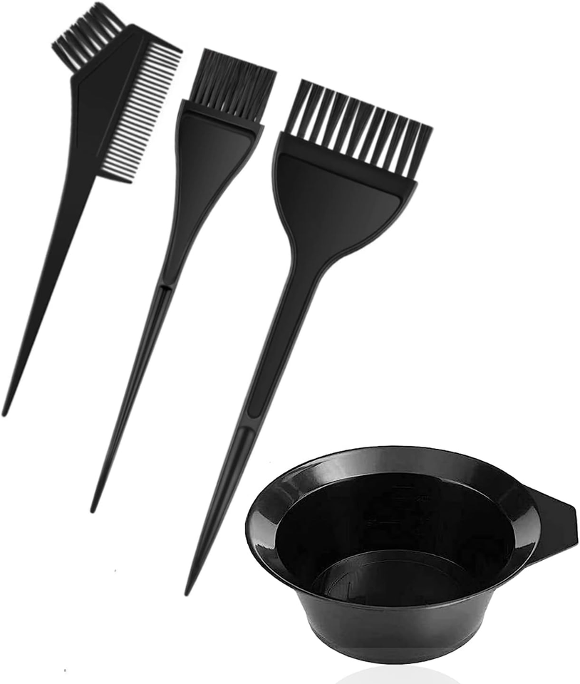 4PCS Hair Dye Brush and Mixing Bowl Set, Tint Comb for Hair ...