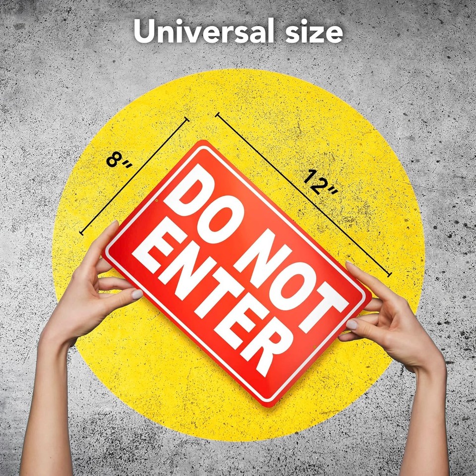 Do Not Enter Sign, 8x12 Aluminum Keep Out No Entry 8х12 inches, Red | eBay